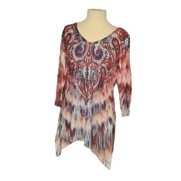 World unity | Tops | World Unity Medium Bohemian Hippie Patterned Tunic ...